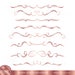 Rose Gold ELEGANT HEADERS Clipart Accents Design Elements, Instant ...