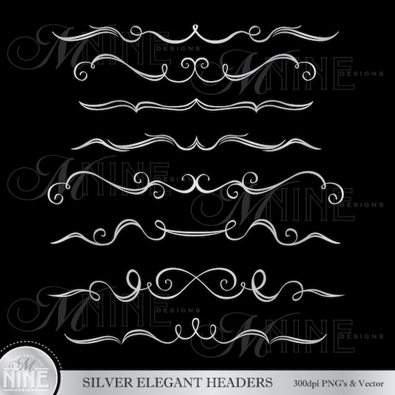 Decorative Header Clip Art Header Clipart Etsy