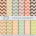 Chevron Digital Paper: VINTAGE CHEVRONS Printable Pattern | Etsy