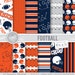 Football Digital Paper 8 1/2 X 11 Football Digital Paper Printable ...