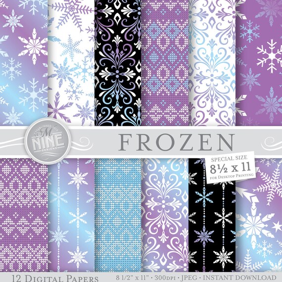 FROZEN Digital Paper: Frozen Pattern Prints frozen - Etsy Australia