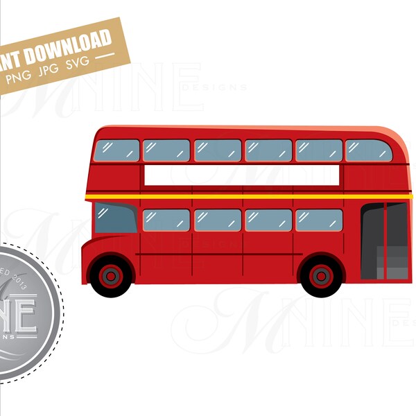 London Bus Clipart - Etsy