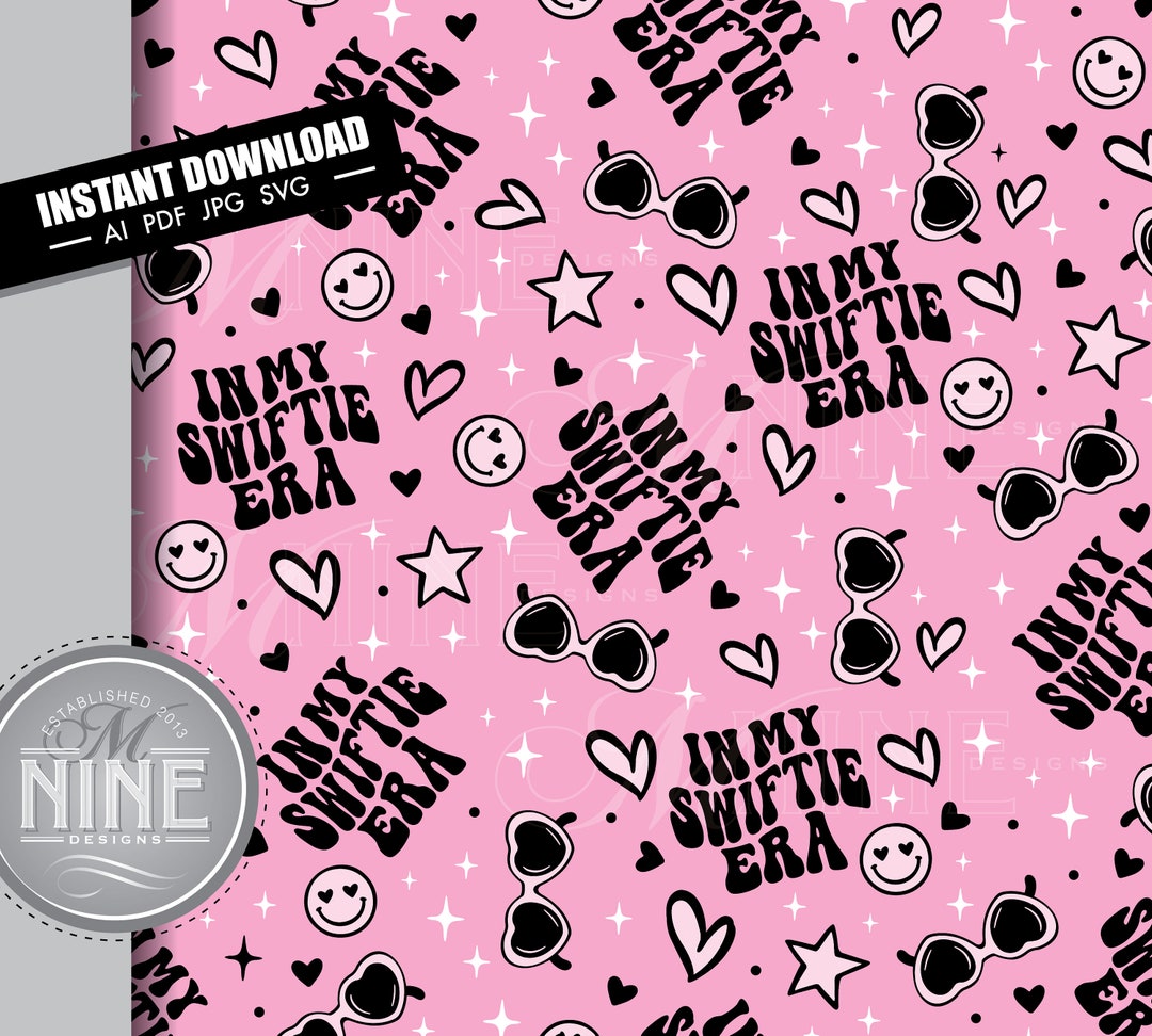 In My Swiftie Era Seamless Digital Paper, Pink Swiftie Jpg Svg Download ...