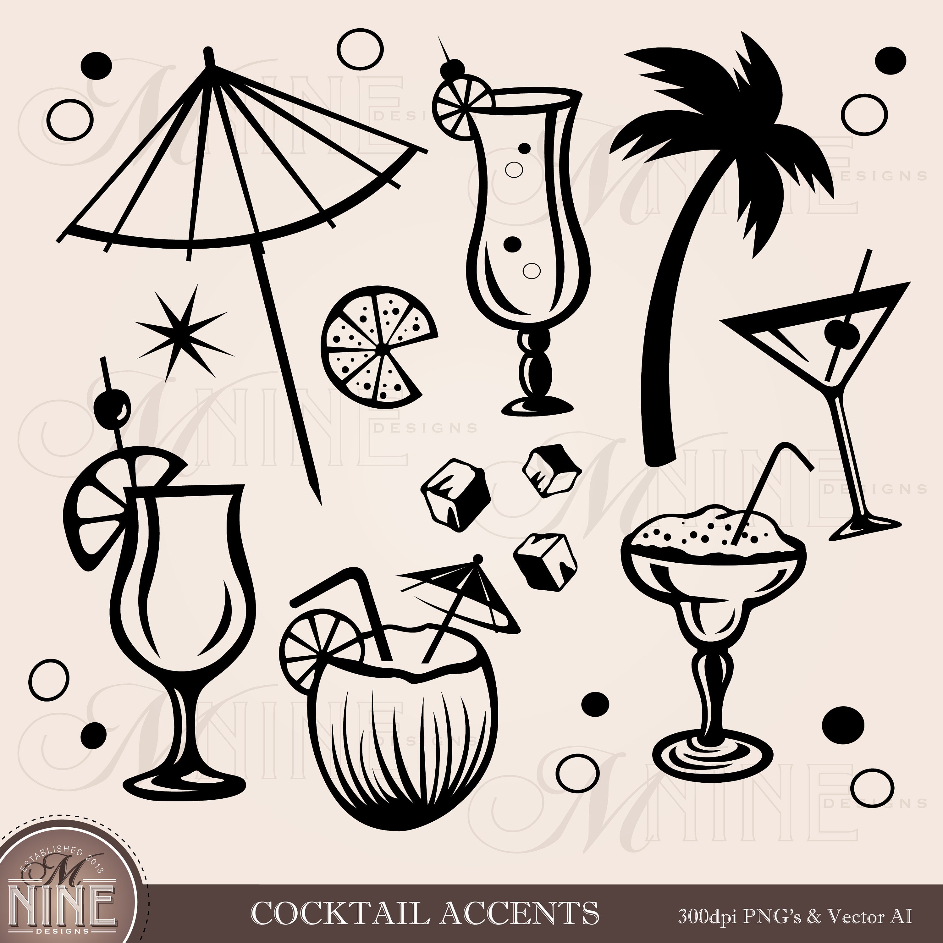Clip Art Cocktails
