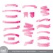 Pink Watercolor RIBBON BANNERS Clipart / Watercolor Clip Art / - Etsy