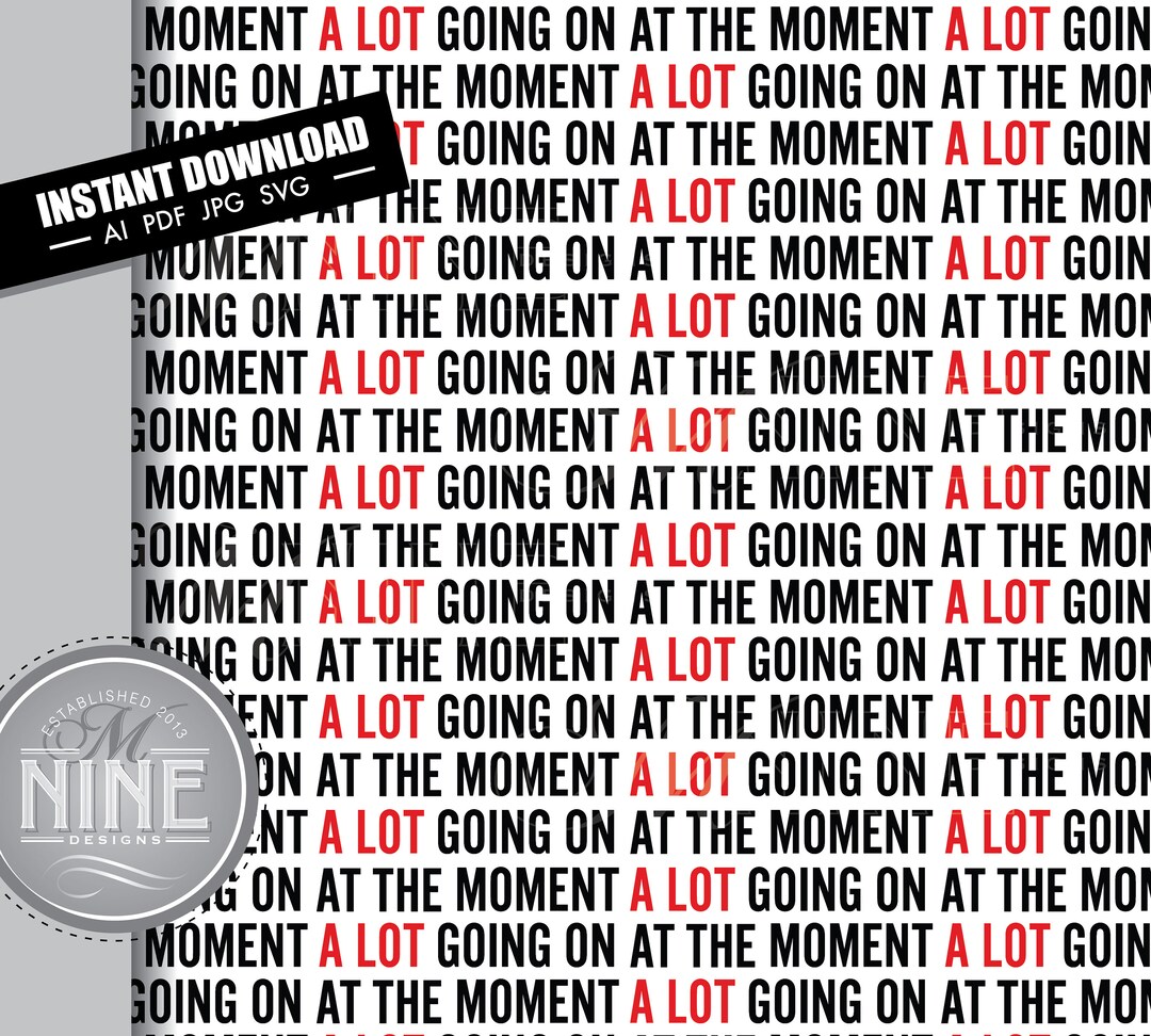 Taylor Swift Seamless Digital Paper, Swiftie Download, A Lot Going on ...