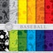BASEBALL PRINT Digital Paper / BASEBALL Party Printables / Baseball ...