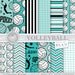 VOLLEYBALL Digital Paper Volleyball Party Printables Turqoise ...