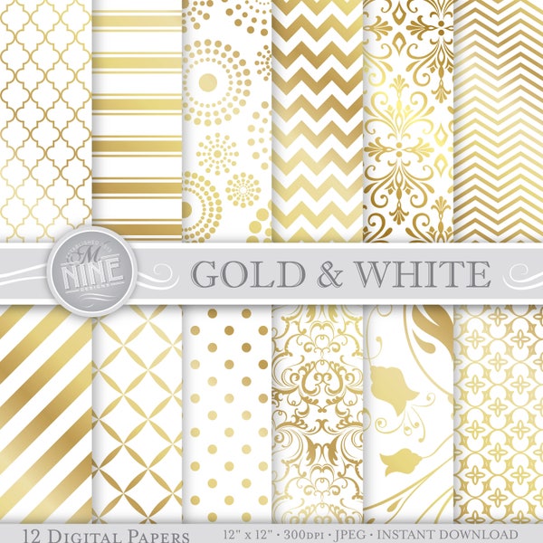 Gold Scrapbook Paper - Etsy