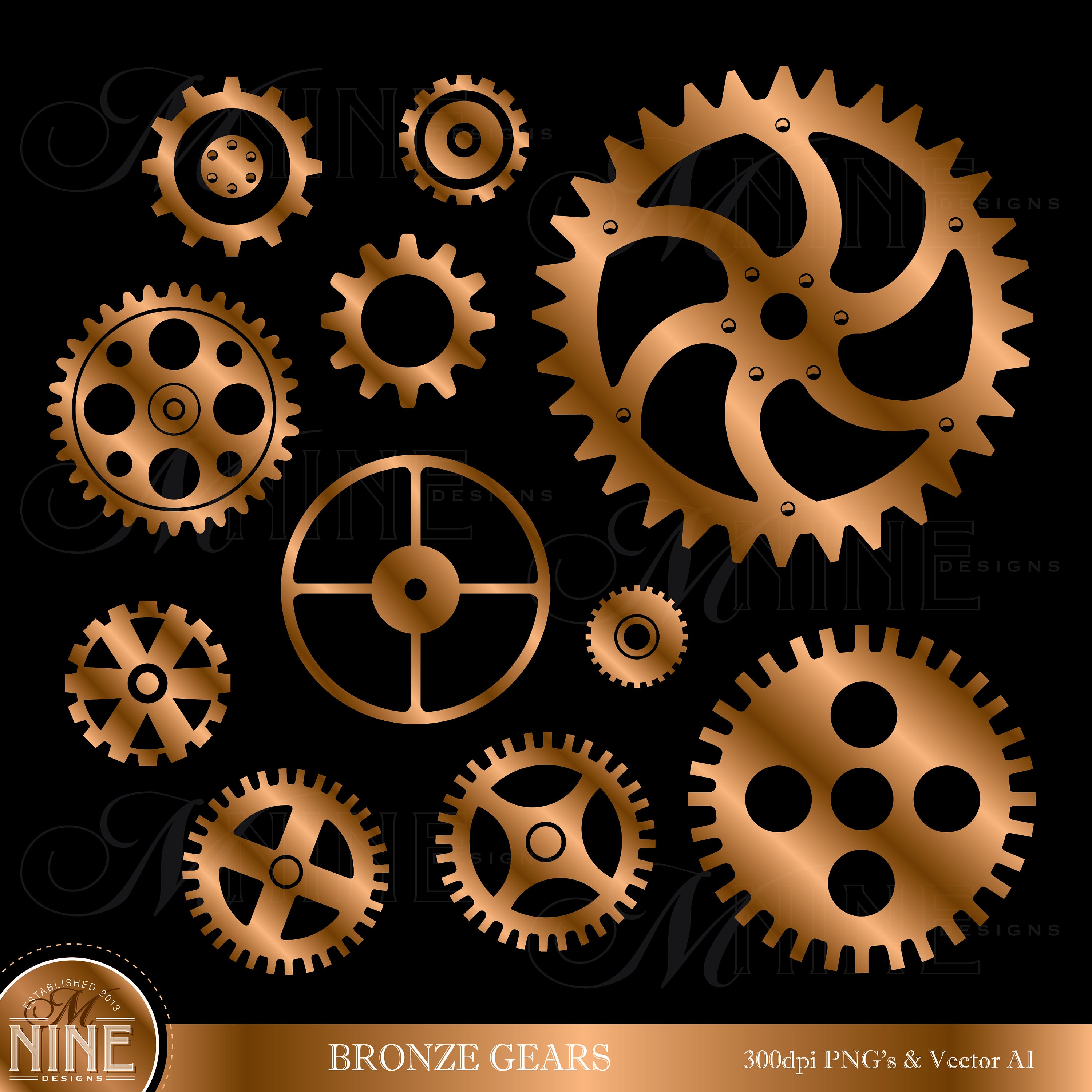 Many Gears Clipart