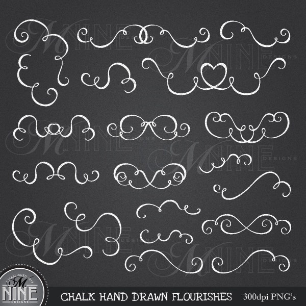 Chalkboard Flourish - Etsy
