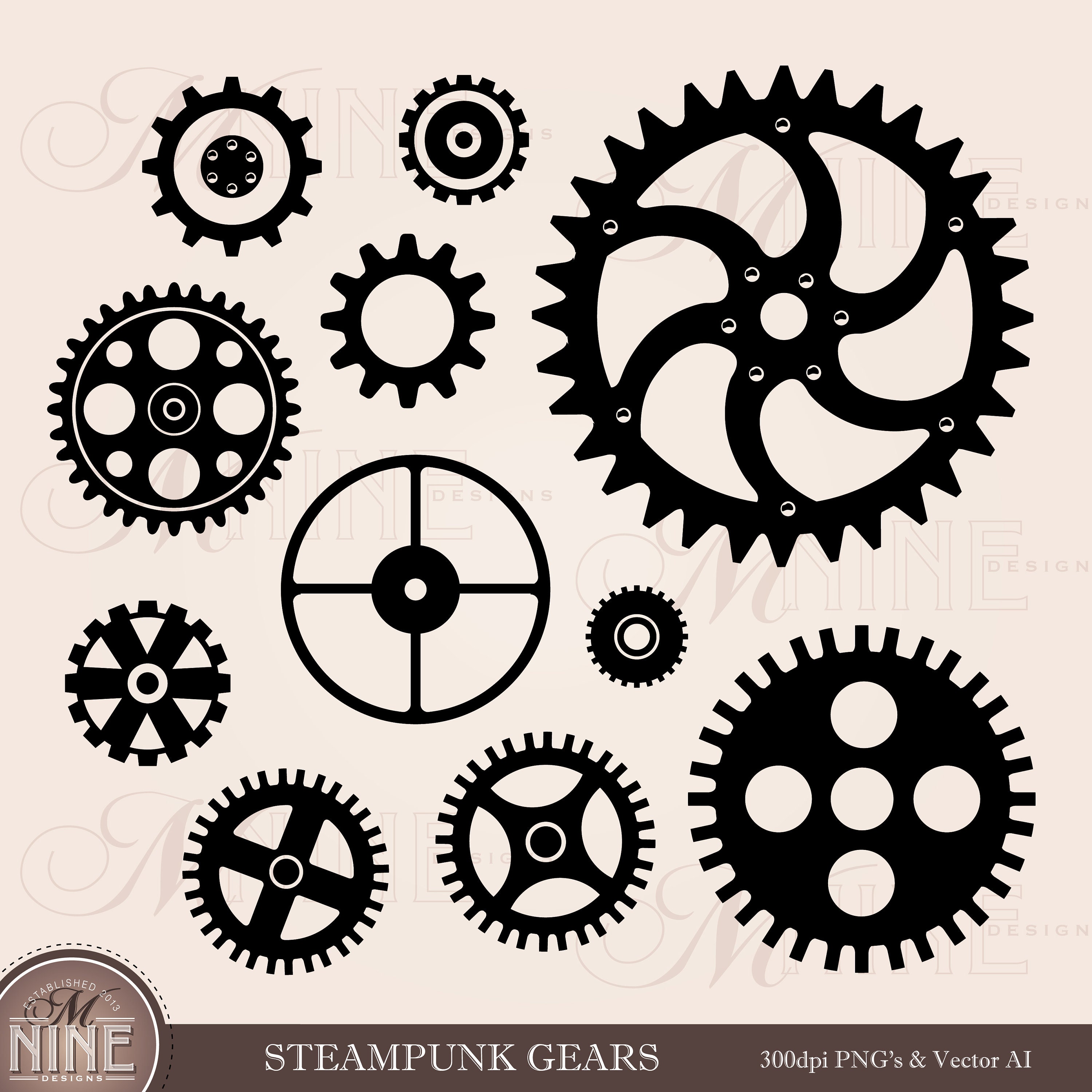 Many Gears Clipart