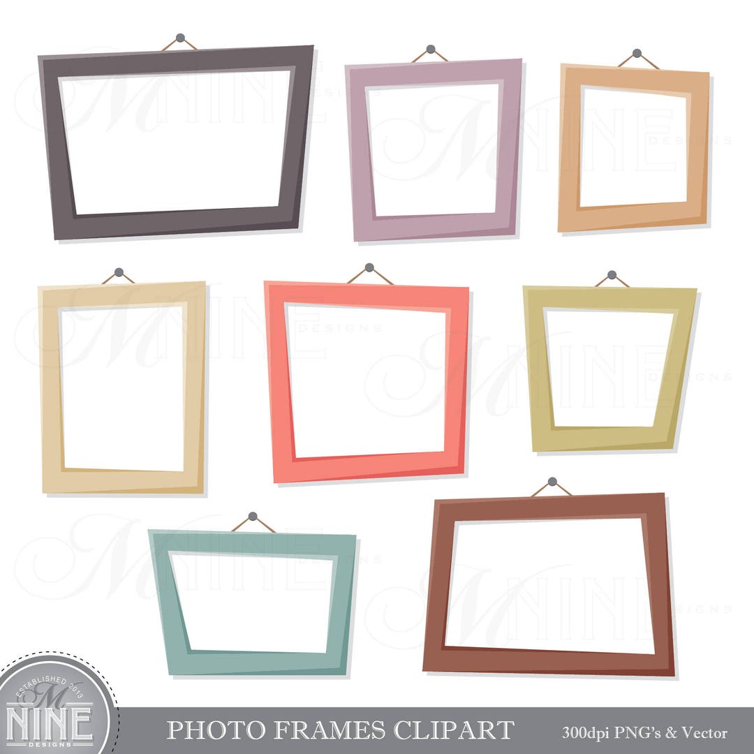 Frame Clip Art / WALL FRAMES Clipart Downloads / Vector Frame Clip Art ...