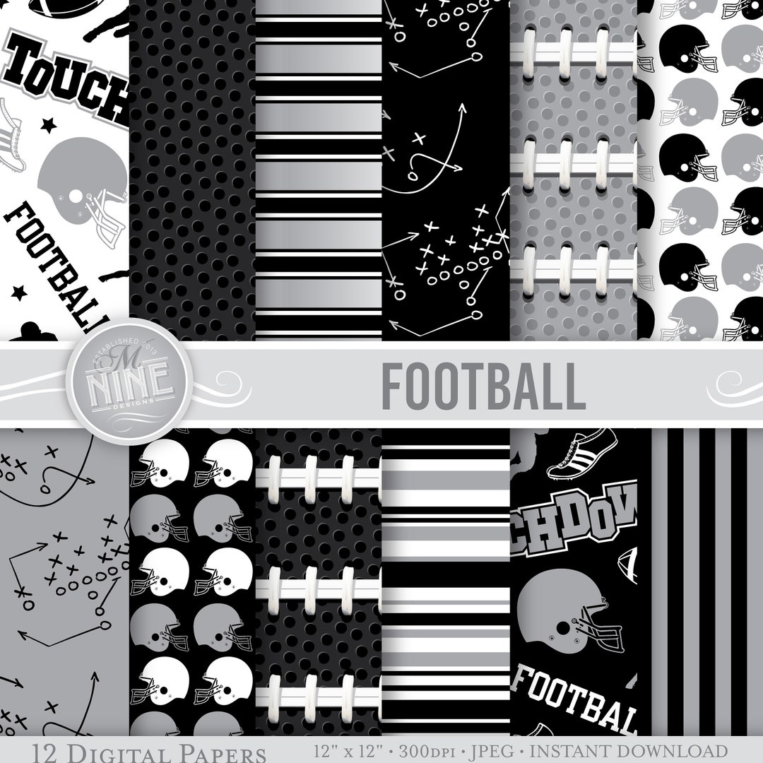 Football Digital Paper Seamless Football Digital Paper Printable ...