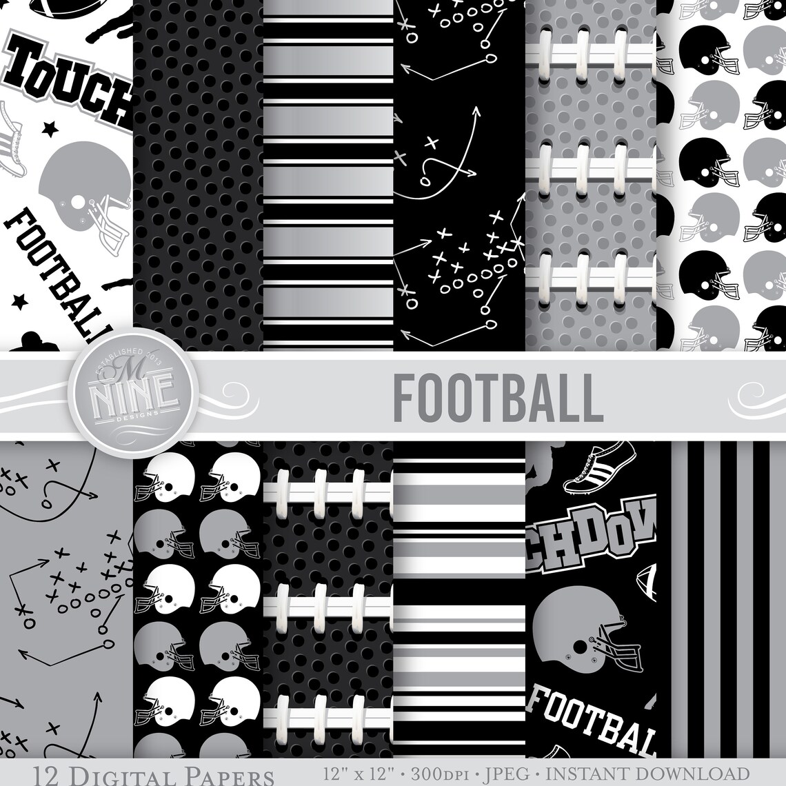 Football Digital Paper Seamless Football Digital Paper - Etsy