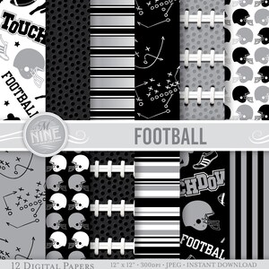Football Digital Paper Seamless Football Digital Paper Printable ...