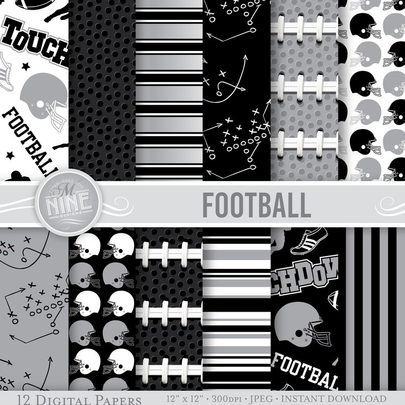 Football Digital Paper Seamless Football Digital Paper - Etsy
