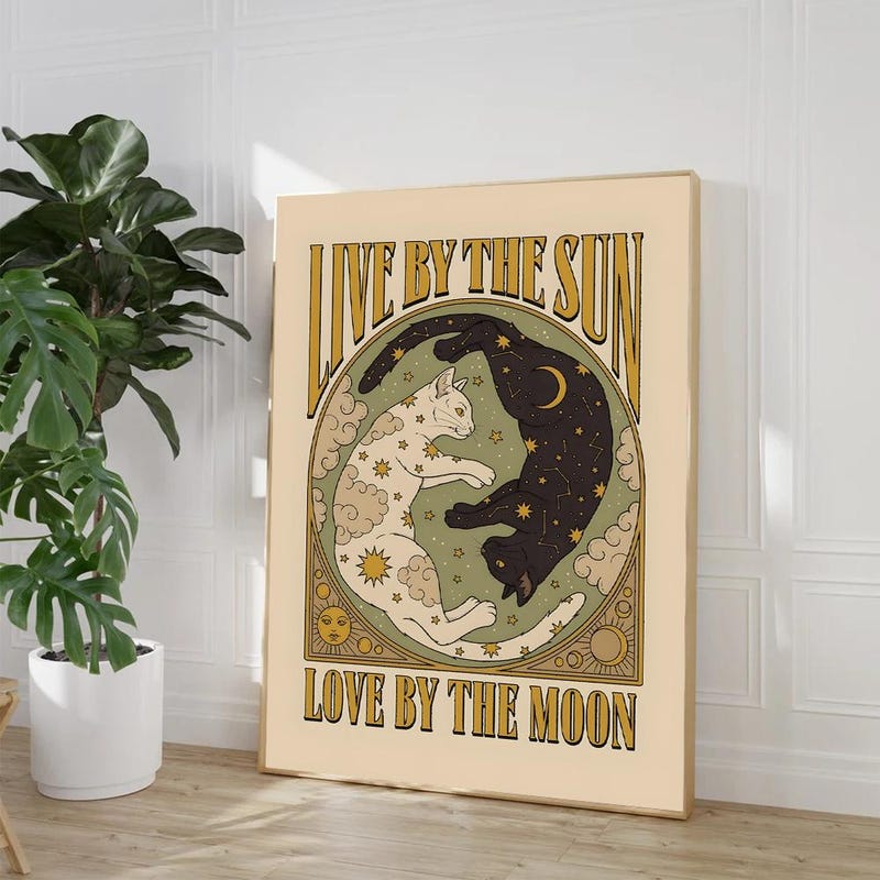 Sun & Moon Poster - Etsy UK