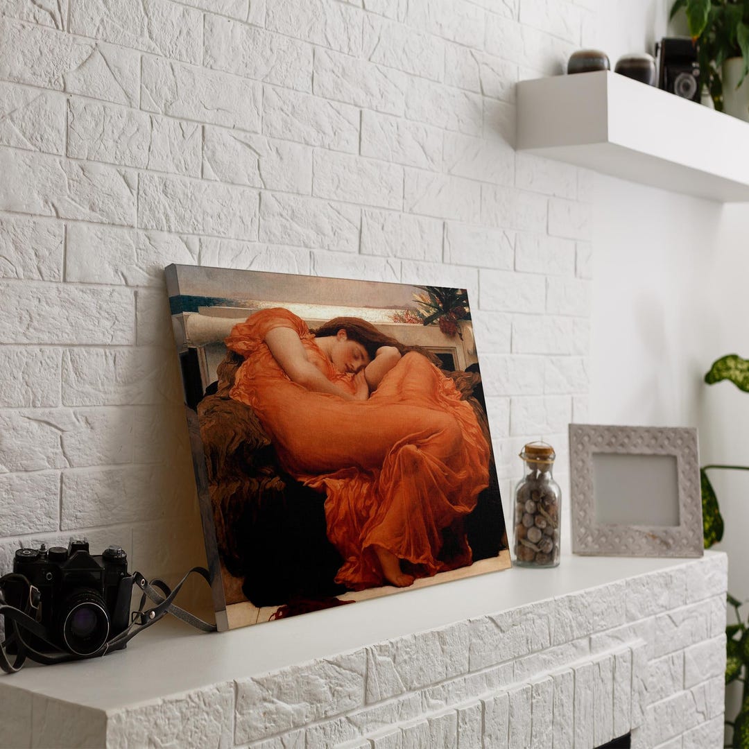 Flaming June Art Print Sir Frederic Leighton 1895 Painting Sleeping ...