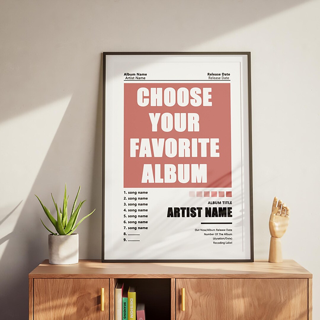Custom Music Poster Digital Download | Personalized Song Lyric Print ...