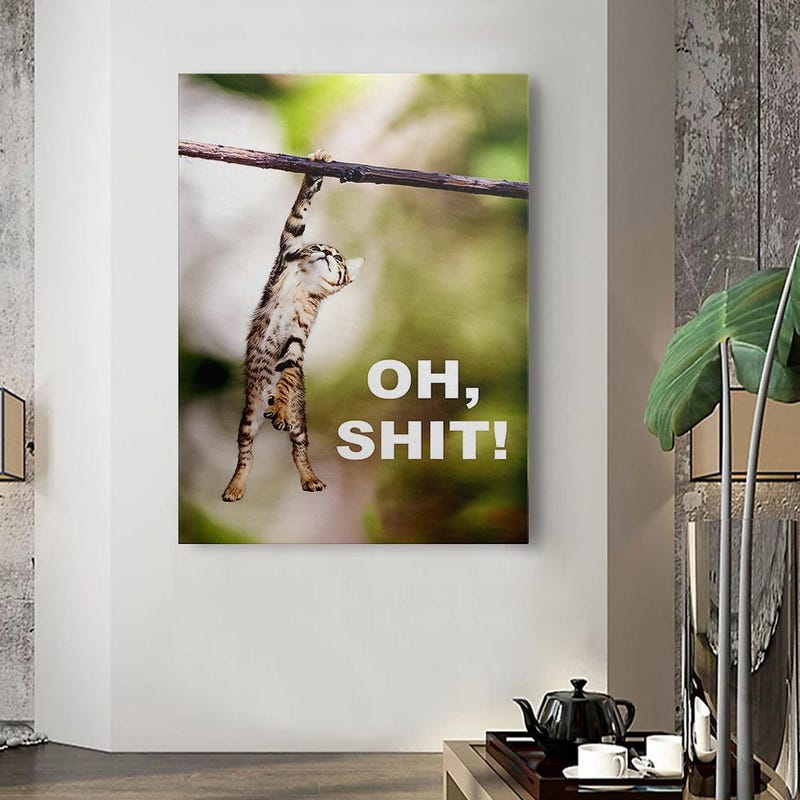 Hang in There Cat Poster - Etsy