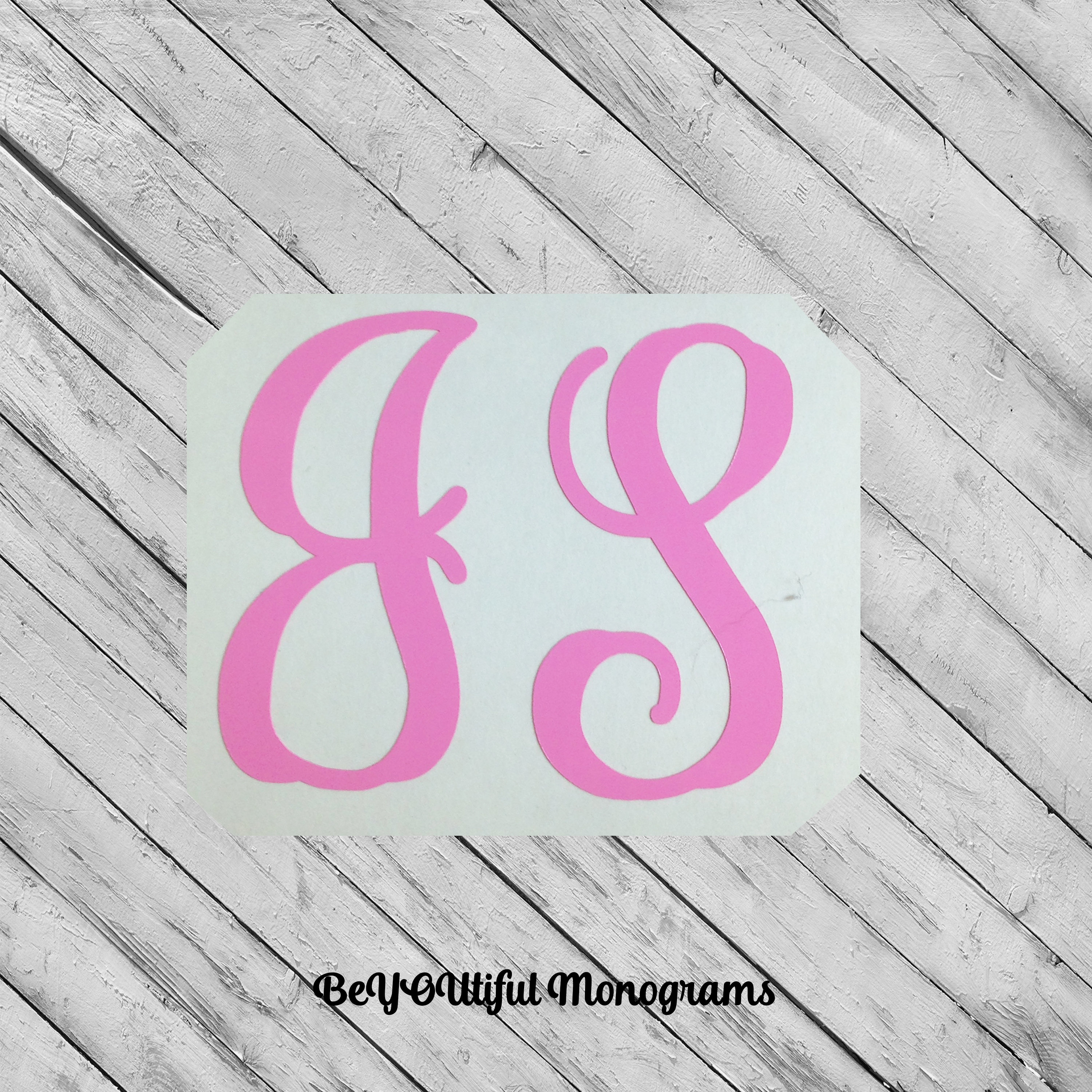 Initials Monogram Decal Preppy Sticker Personalized Teacher | Etsy