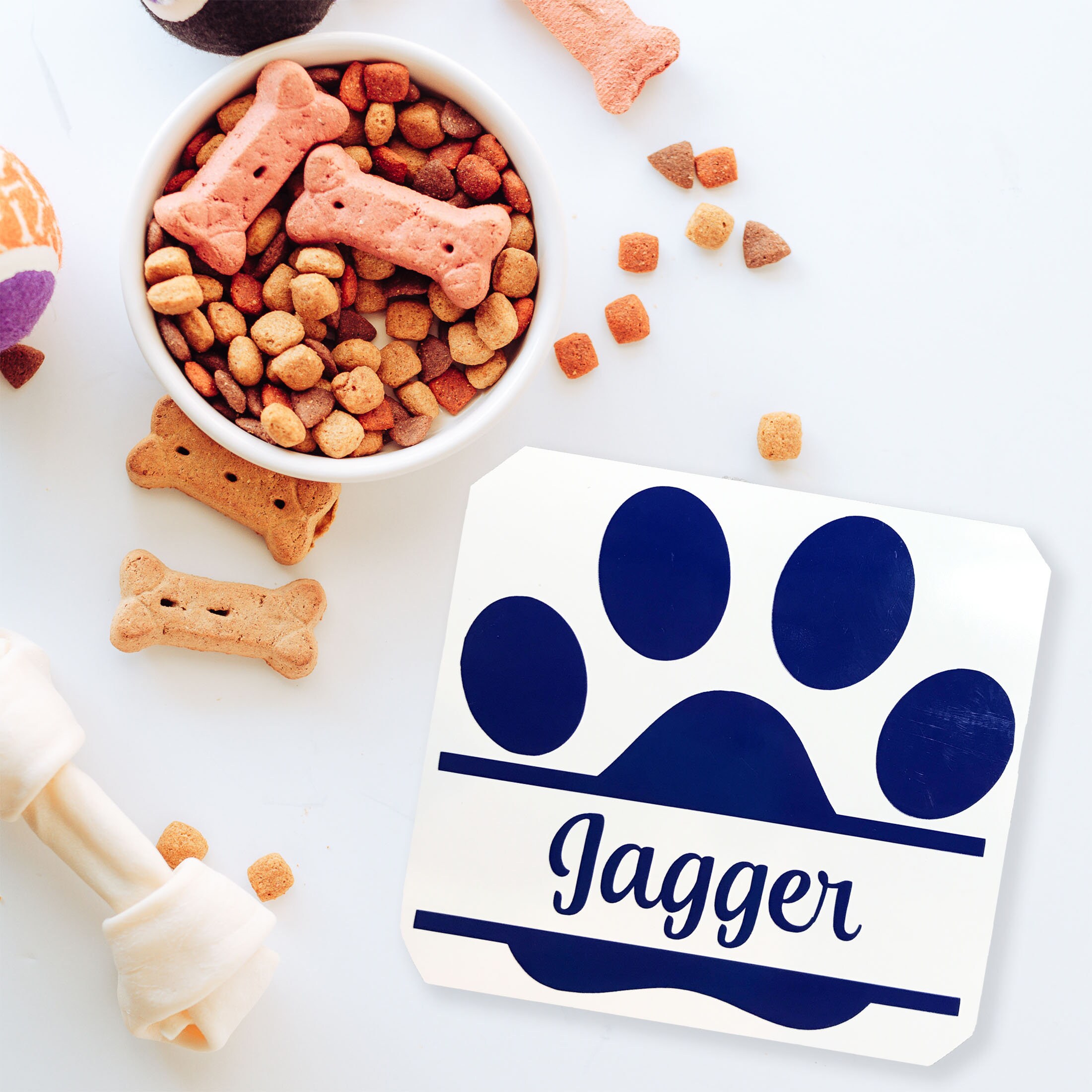 Dog Decal Dog Food Sticker Pet Paw Print DECAL Dog | Etsy