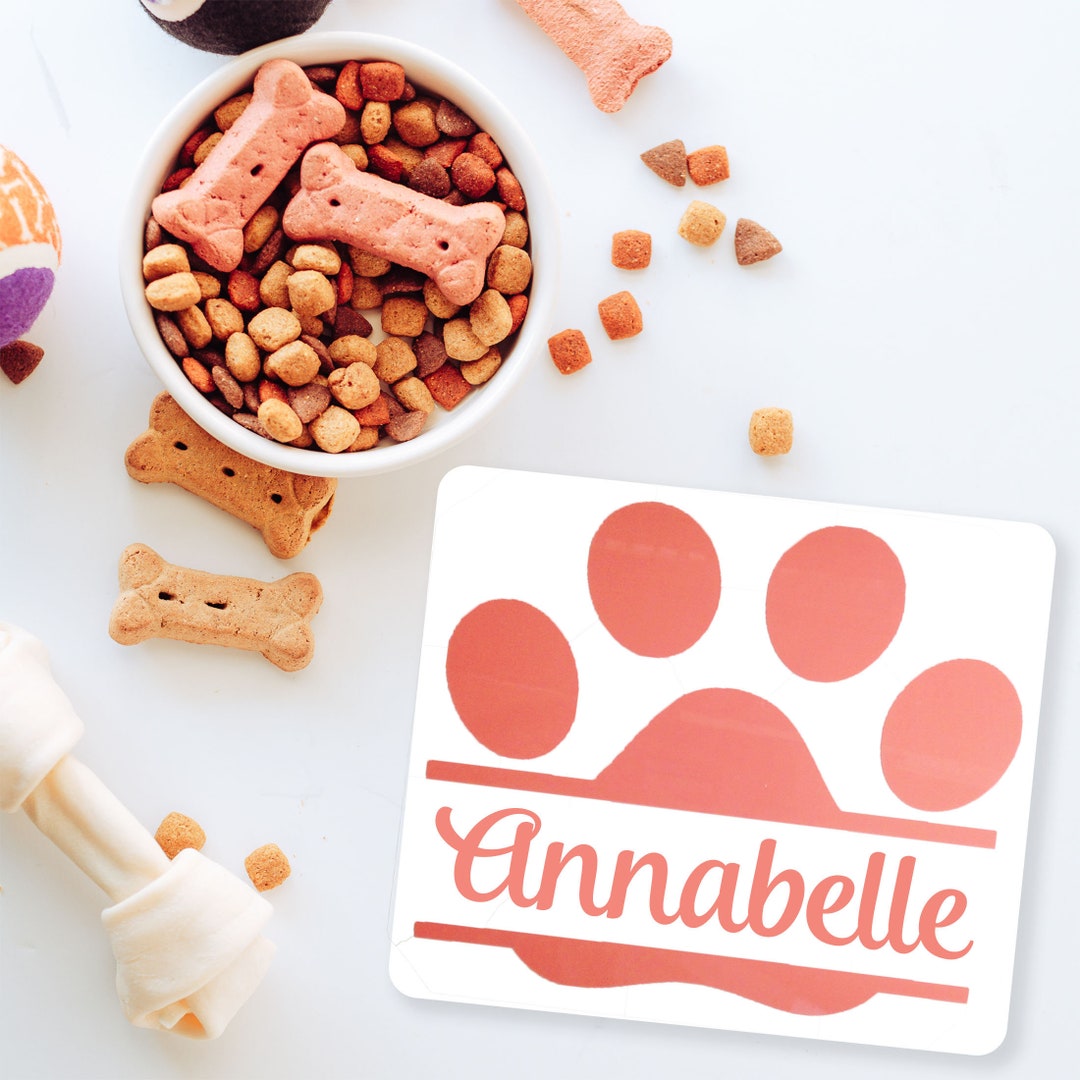 Dog Decal Dog Food Sticker Pet Paw Print DECAL Dog Treats Dog Dish ...