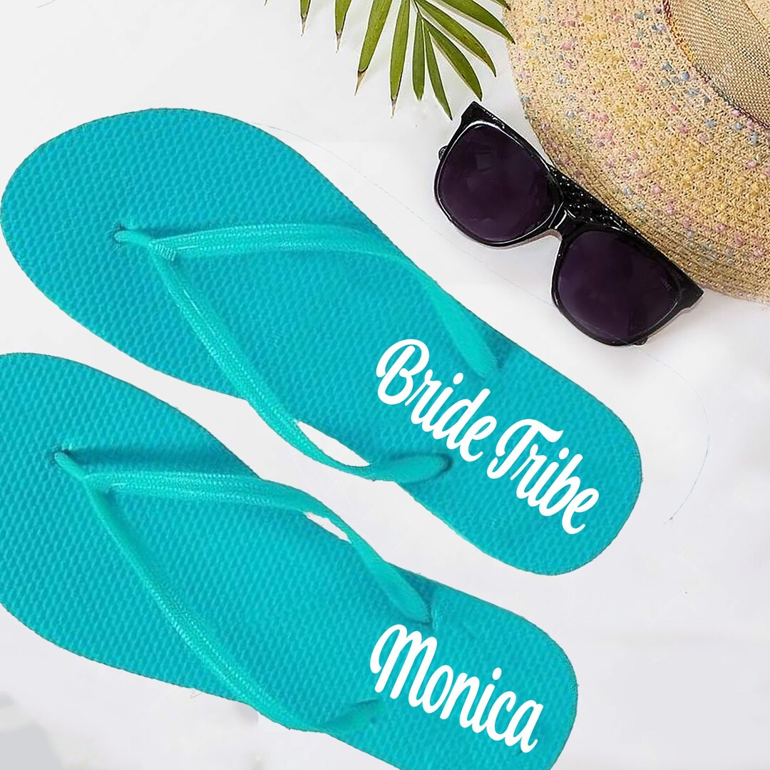 Bridesmaid Flip Flops Decals, Bridal Party Stickers, Wedding Shoes ...