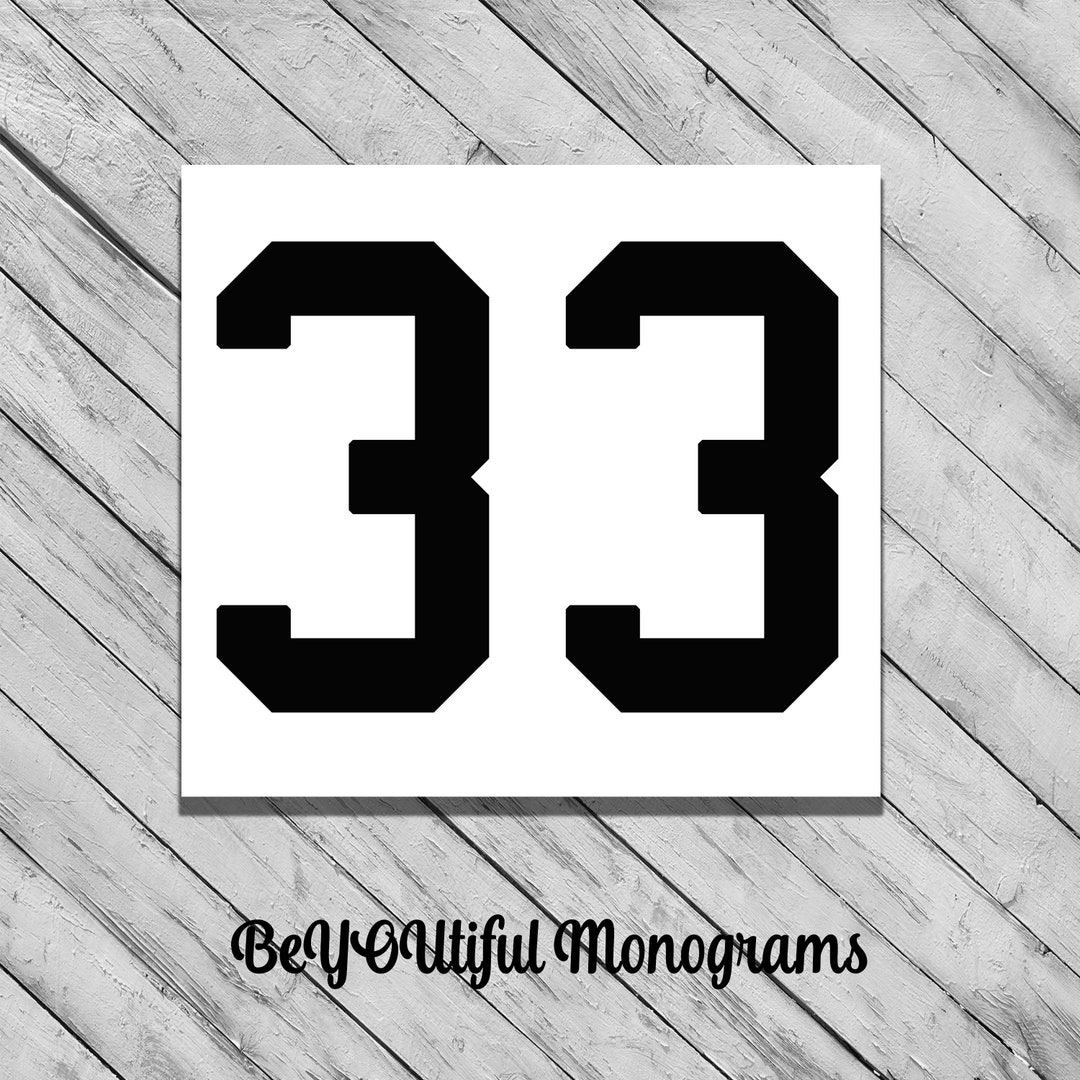 Helmet Number Decal Stickers, Custom Vinyl Player Number Decals for ...