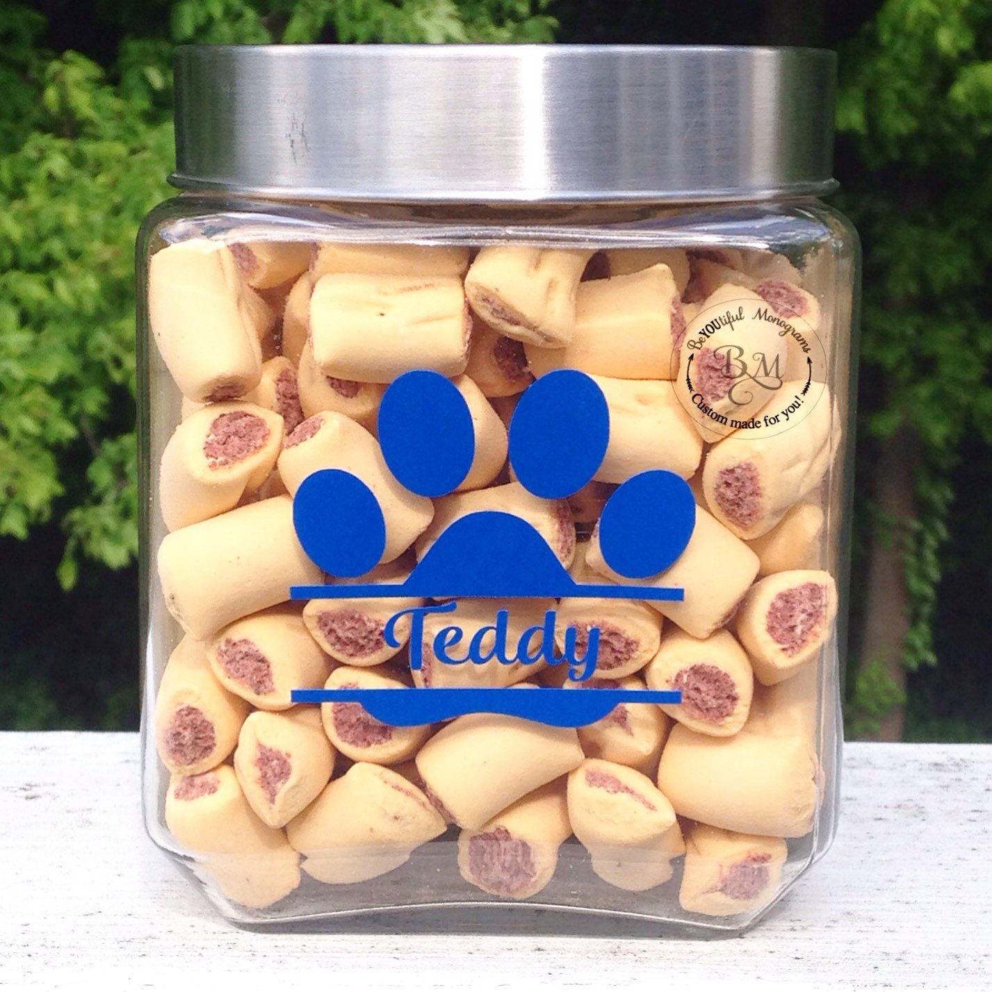 Dog Decal Dog Food Sticker Pet Paw Print DECAL Dog | Etsy