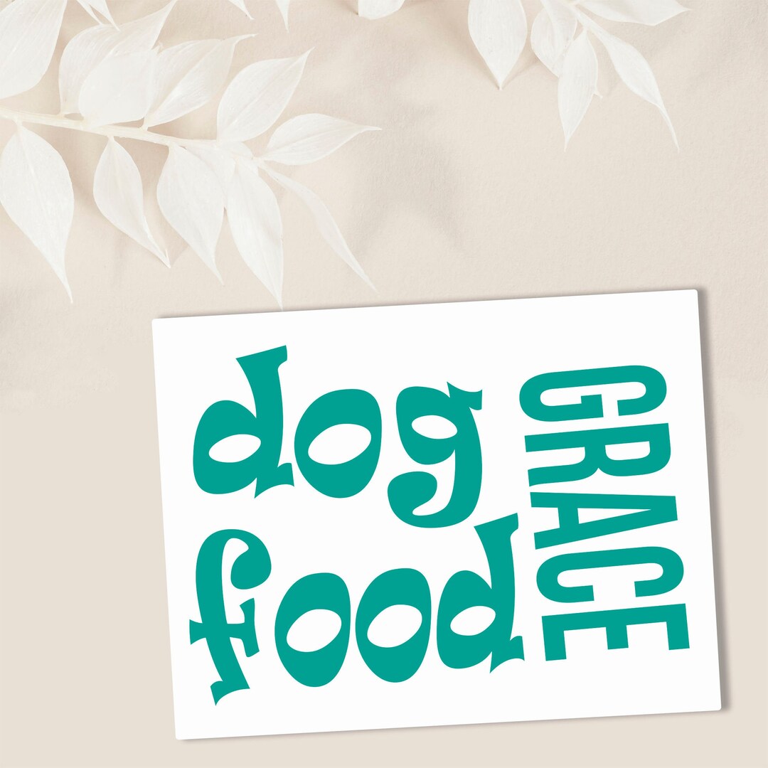 Dog Food Personalized Name Decal Sticker, Pantry Sticker Labels for Dog ...