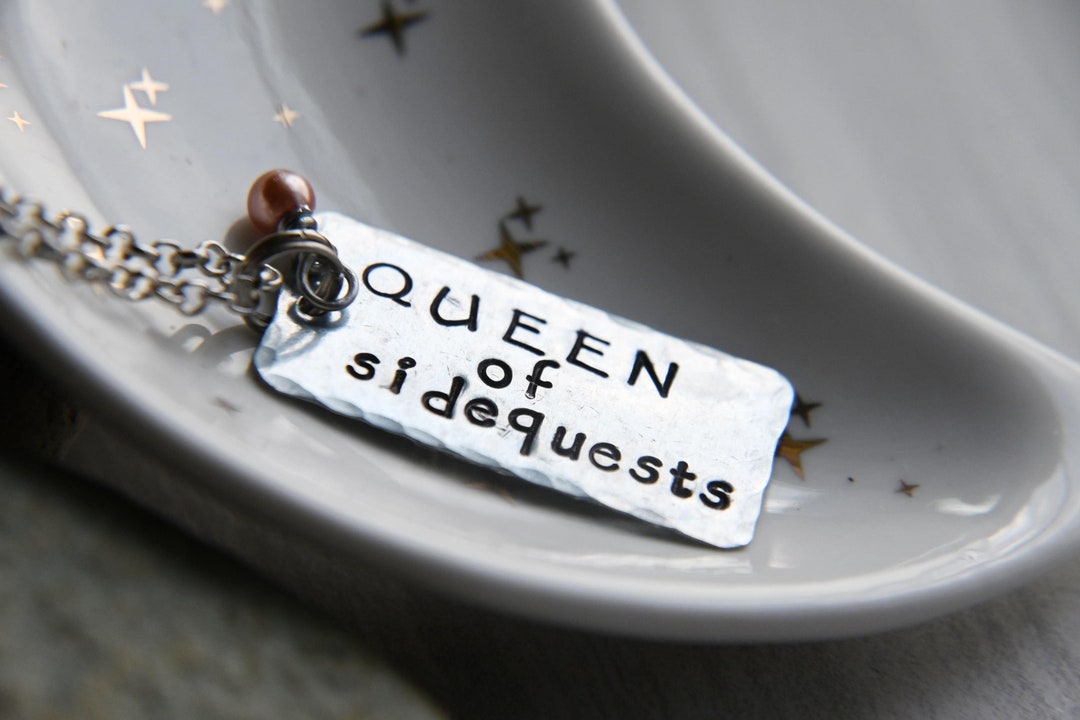 Queen of Sidequests, ADHD Necklace, Mental Health Awareness ...