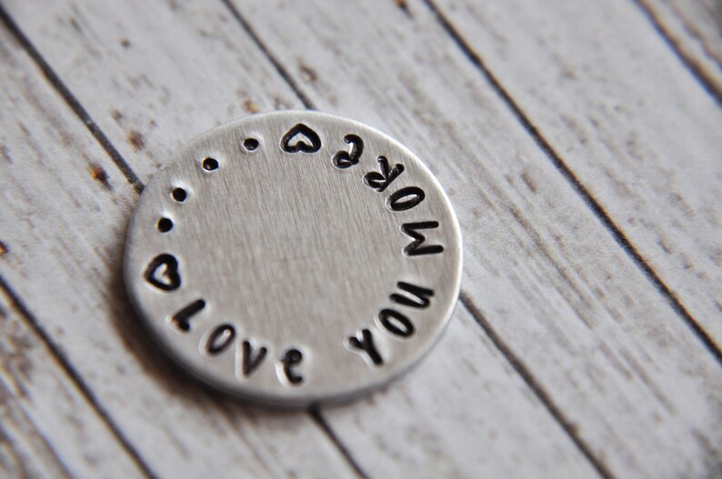 Love You More Pocket Token - Token of Love Keepsake - Anniversary Gift ...
