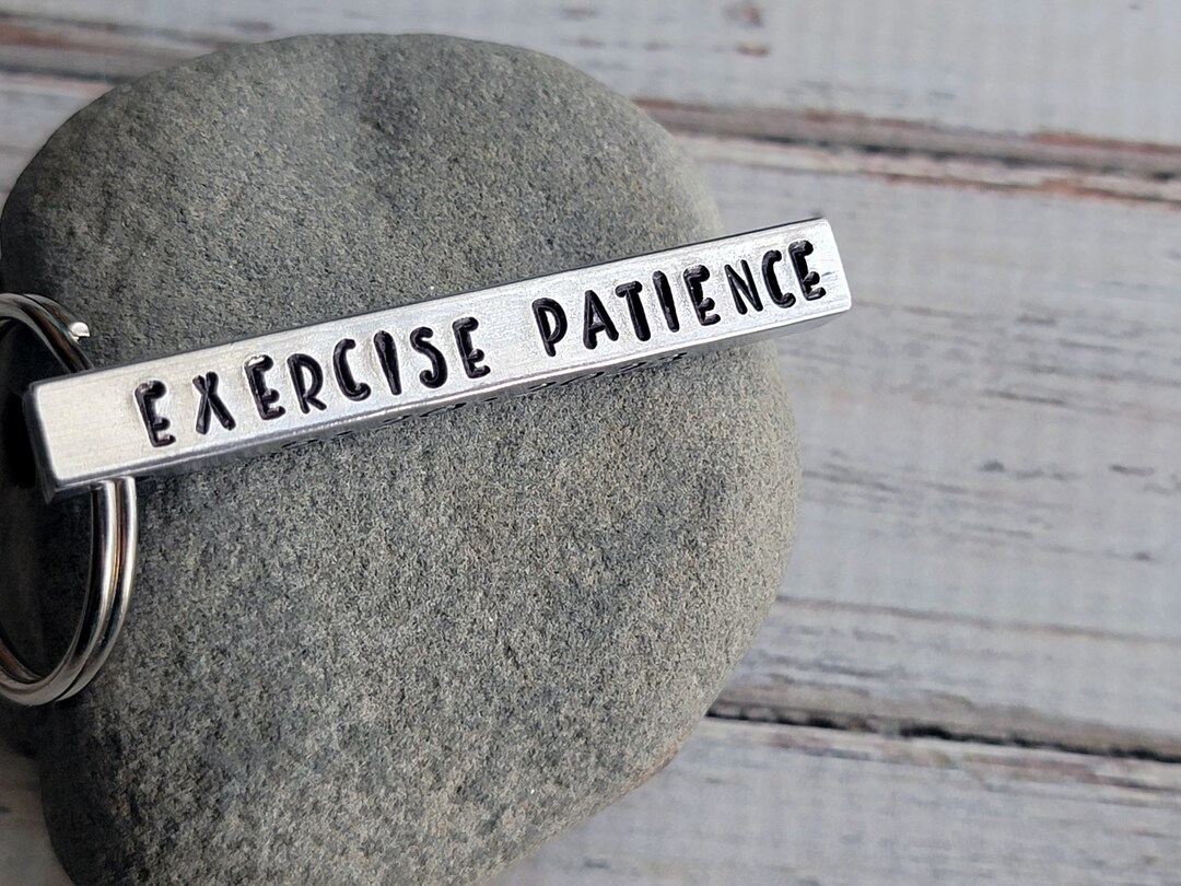 Personalized Key Chain, Exercise Patience, Custom Keychain, JW Baptism ...