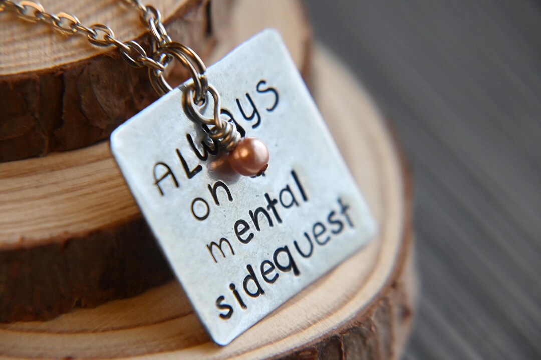ADHD Necklace, Mental Health Awareness, Sidequest, Gift for Her, Best ...