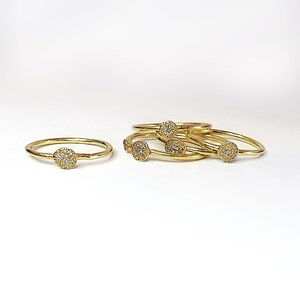 Diamond Ring Stack, 18k Solid Gold Diamond Rings, Simple Diamond Ring ...