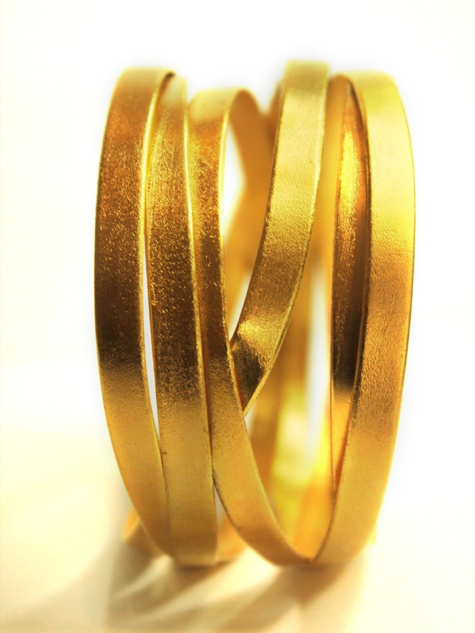 Wrap Gold Bracelet, Big Gold Bracelet, Gold Statement Bracelet, Wire ...