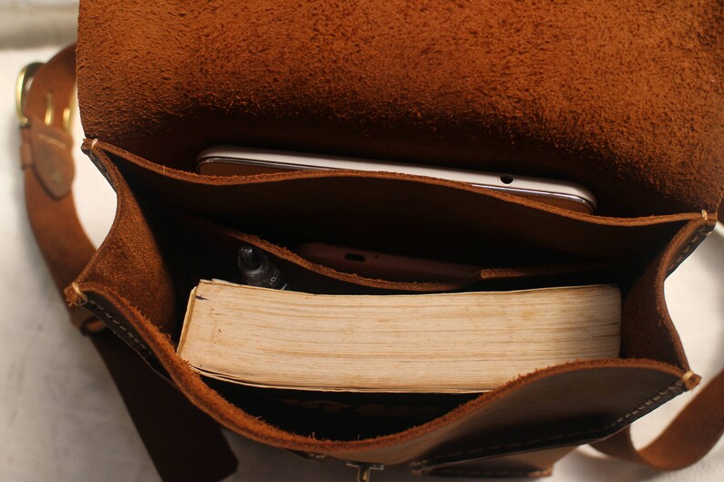 Leather Messenger Bag Laptop Bagshoulder Bag Tool Bagwaxed | Etsy