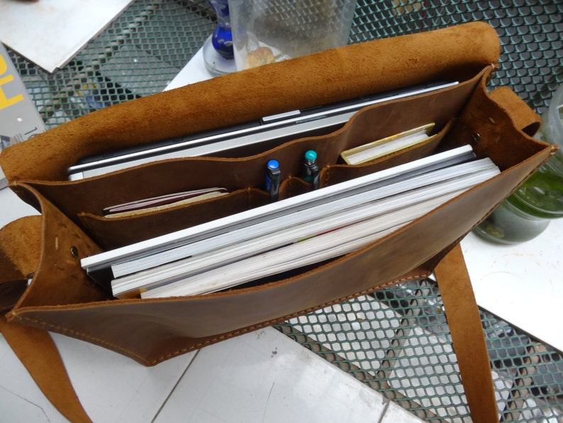 Leather Messenger Bagcamera Tool Bagwaxed Thread Laptop Bag - Etsy