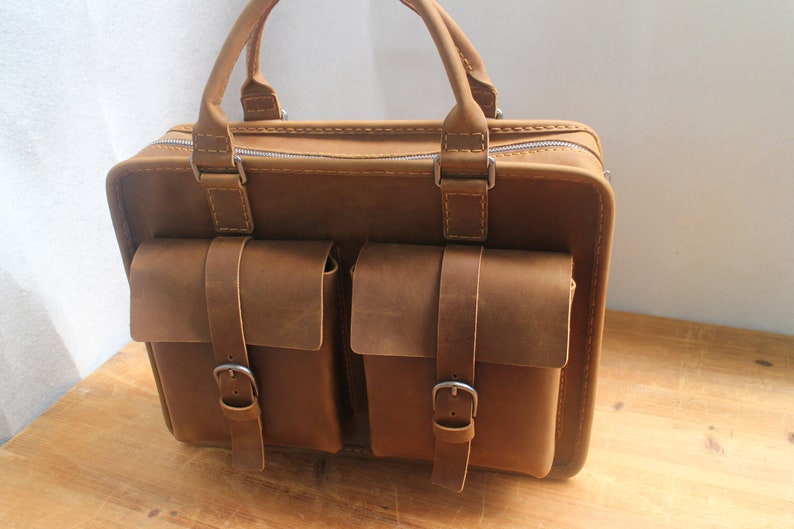 Large Handbags Versatile Leather Briefcases Laptop Bag - Etsy