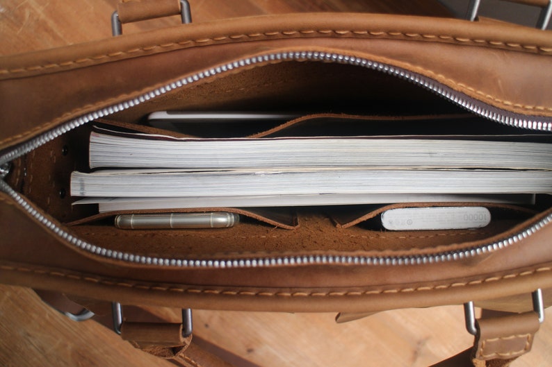 Large Handbags Versatile Leather Briefcases Laptop Bag - Etsy