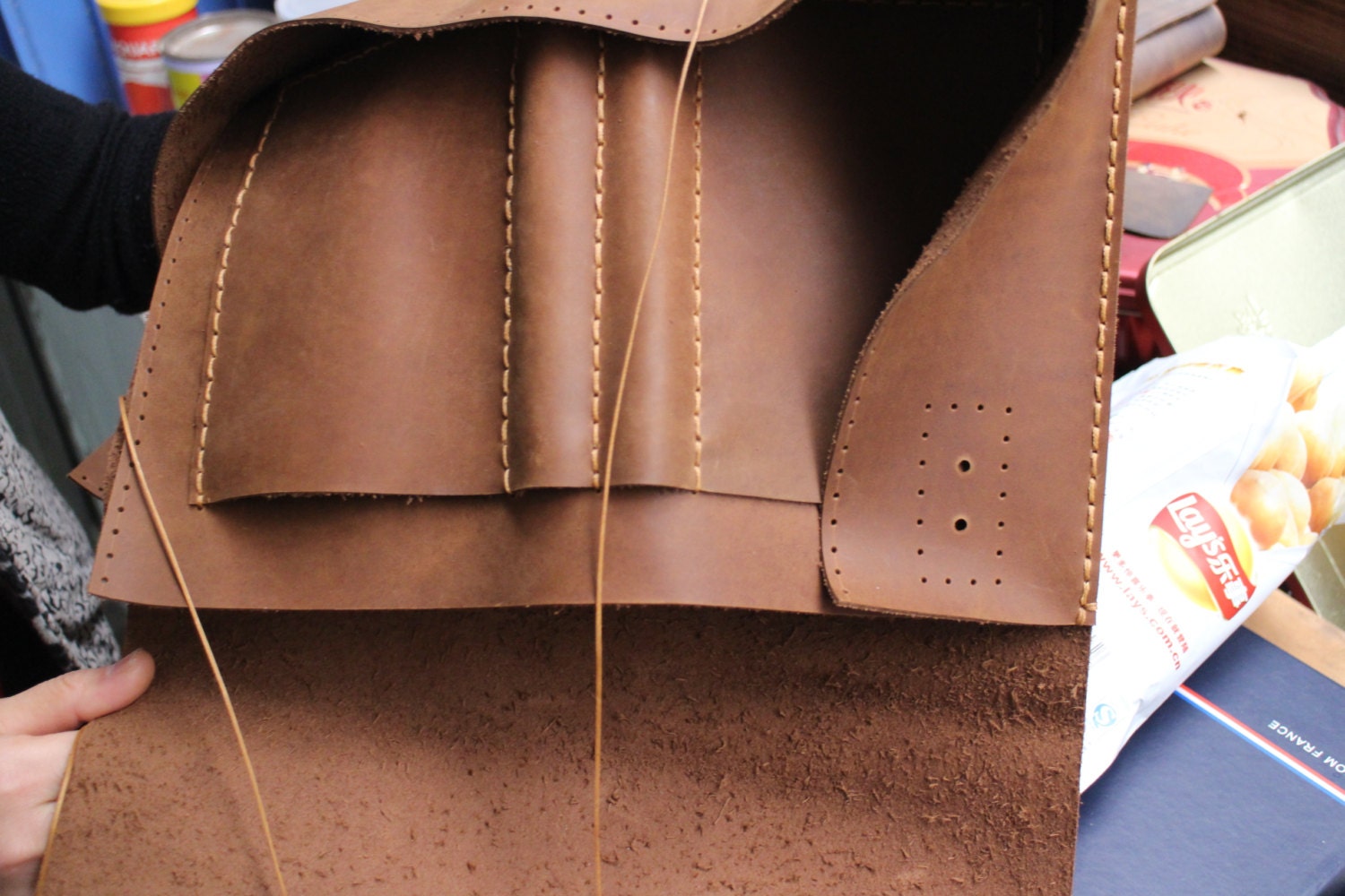 Leather Messenger Bagcamera Tool Bagwaxed Thread Laptop Bag | Etsy