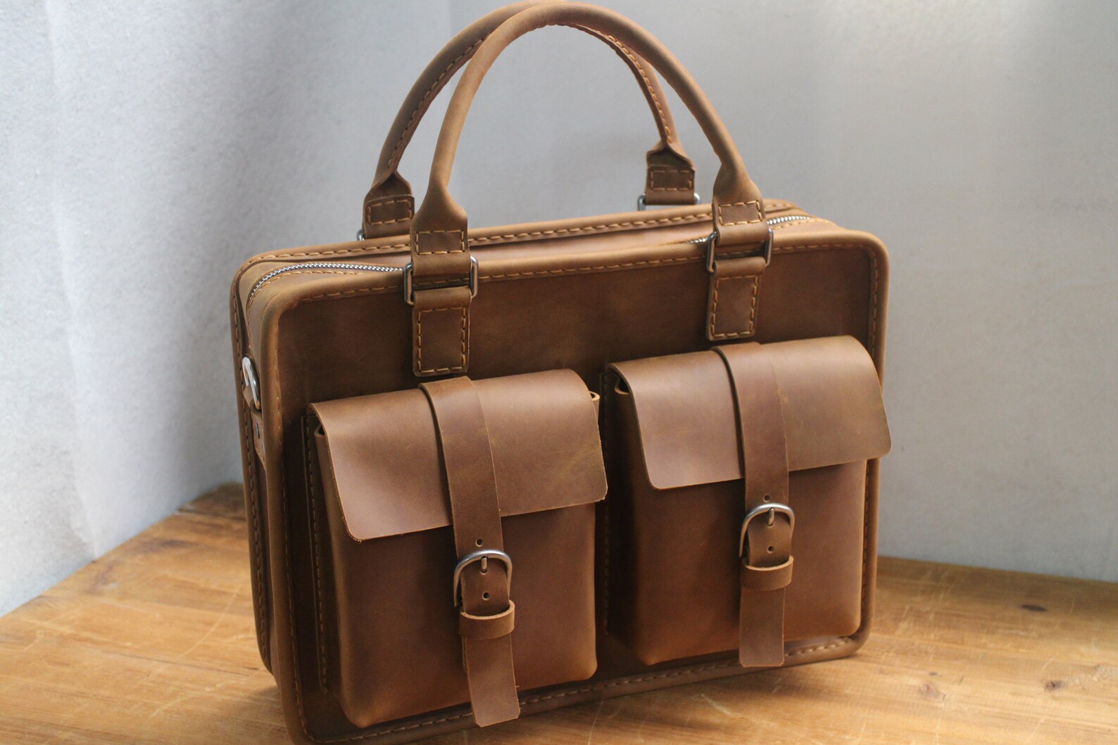 Large Handbags Versatile Leather Briefcases Laptop Bag - Etsy