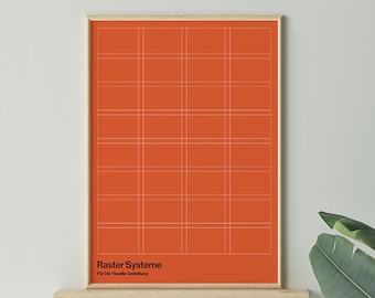 GRID SYSTEMS in Graphic Design Poster Print Bauhaus Minimalist - Etsy