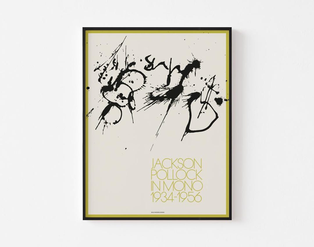 JACKSON POLLOCK 1957 Exhibition Poster Print | Mid Century Modern ...