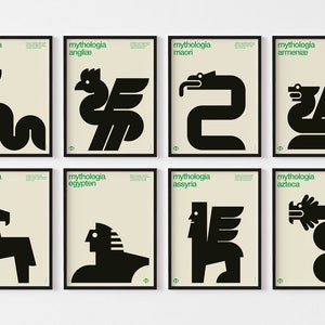 BASQUE MYTHOLOGY HERENSUGE Poster Print Dragon Monster Spanish Mid ...