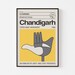 Chandigarh Poster Print | Open Hand Monument | Le Corbusier Brutalist ...