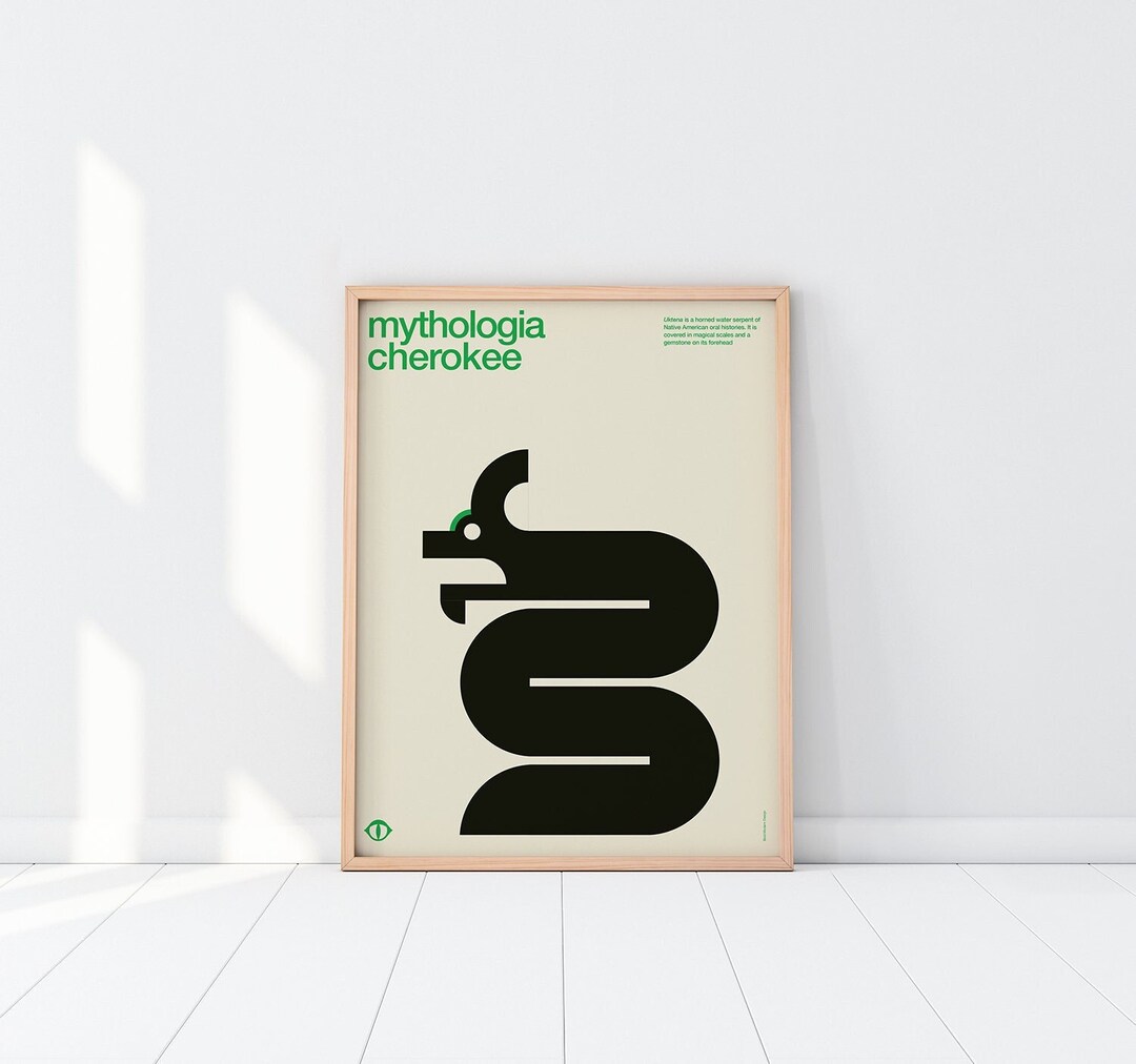 CHEROKEE MYTHOLOGY UKTENA Poster Print Mid Century Modern - Etsy