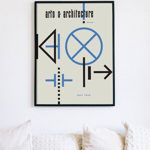 ARTS & ARCHITECTURE Mid Century Modern Poster Print Bauhaus | Etsy